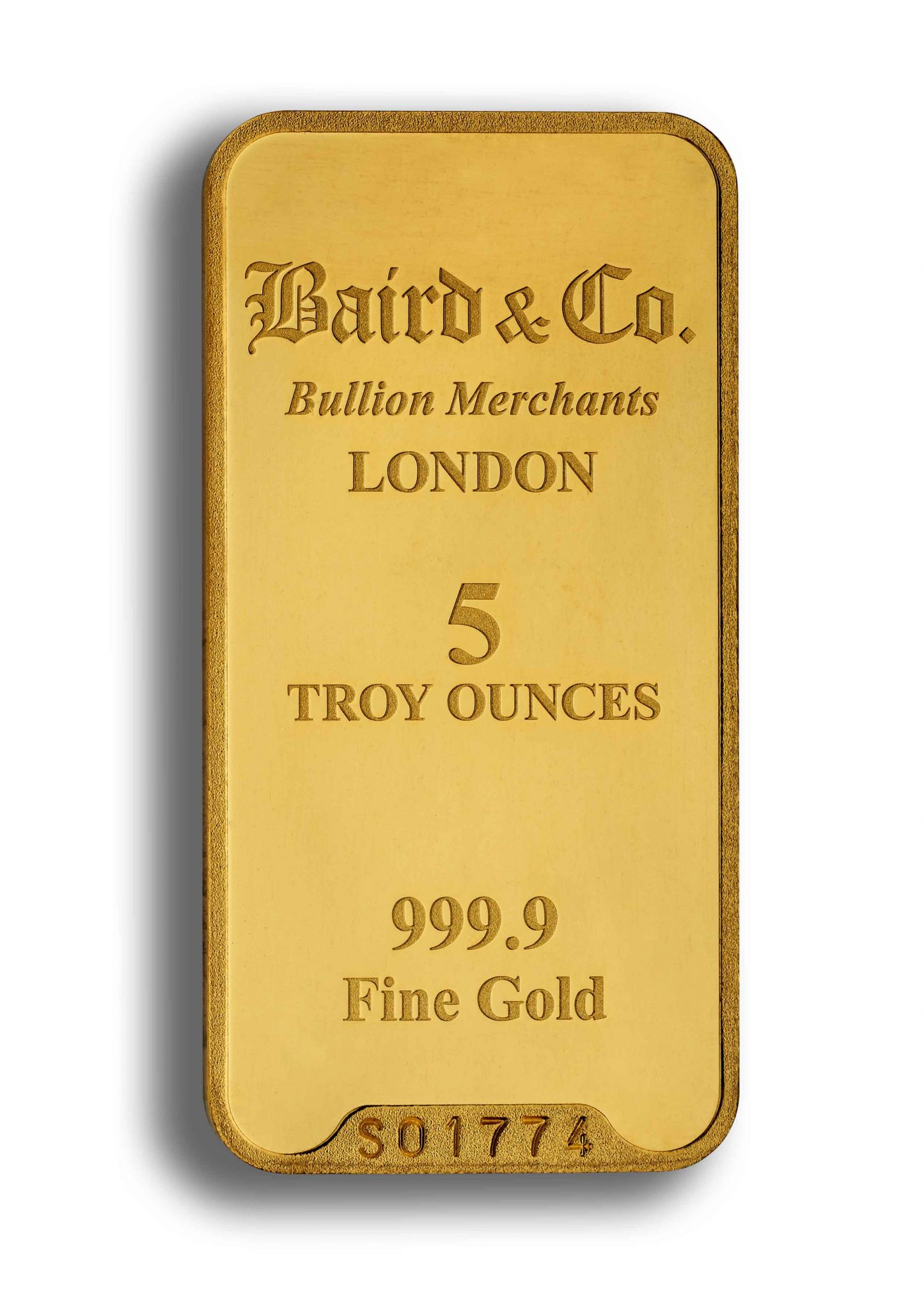 5 oz Gold Minted Bar -Baird & Co. - AU Bullion Canada