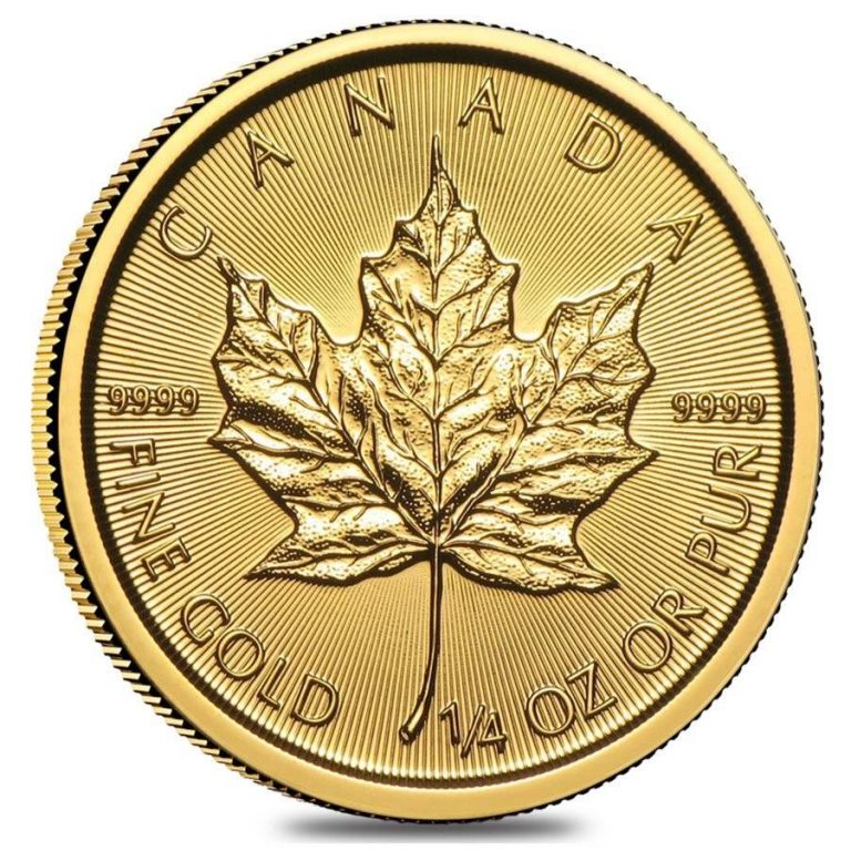 Gold Maple Leaf Coin 1/4 Oz 2021 - AU Bullion Canada