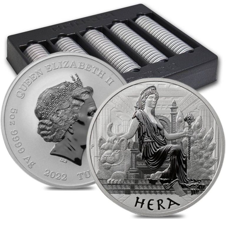 2022 1 oz silver Gods of Olympus Hera Coin roll - AU Bullion Canada