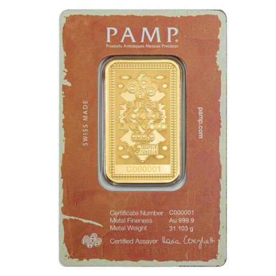 1 Oz Reflections of America Yellowstone Cowboy Gold Bar (Inc. Assay ...